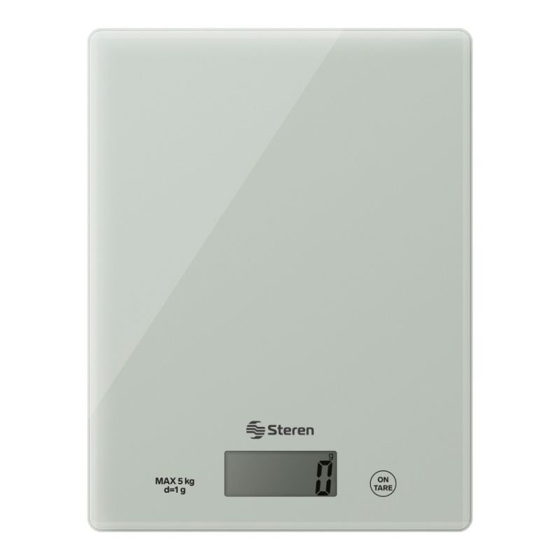 Báscula digital gramera, hasta 5 kg, rectangular Steren